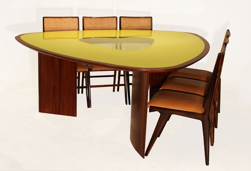 "Mesa Triangular" Nine Seat Dining Table by Joaquim Tenreiro at 1stDibs ...