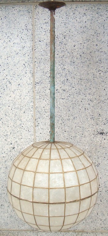 Large 1950's Capiz Shell Ball Lantern at 1stDibs