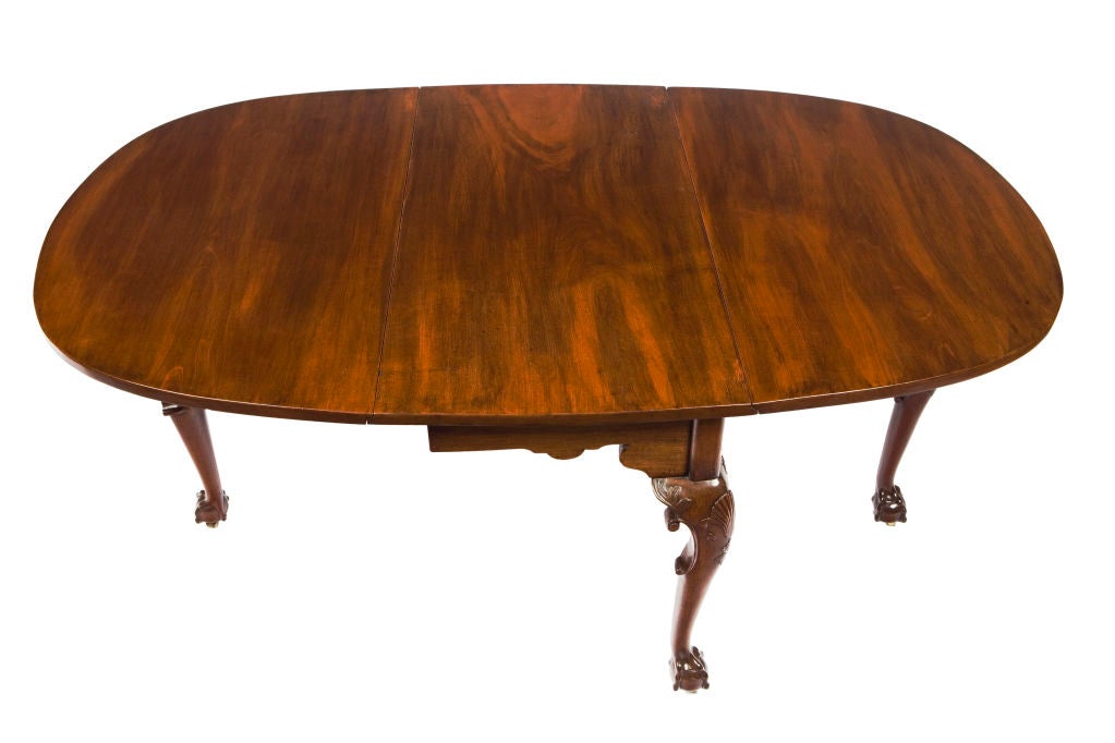 19th Century Irish Mahogany Drop Leaf Dining Table at 1stDibs