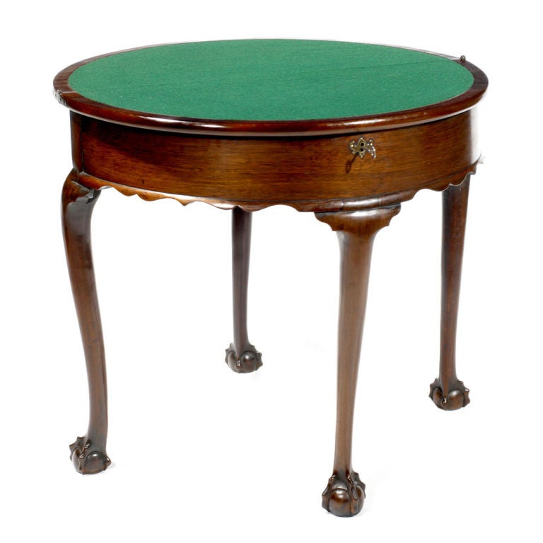 18th Century Irish Mahogany Demilune Card Table For Sale at 1stDibs ...
