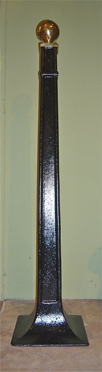 Pair of Cast Iron and Brass Stanchions at 1stDibs | iron stanchions