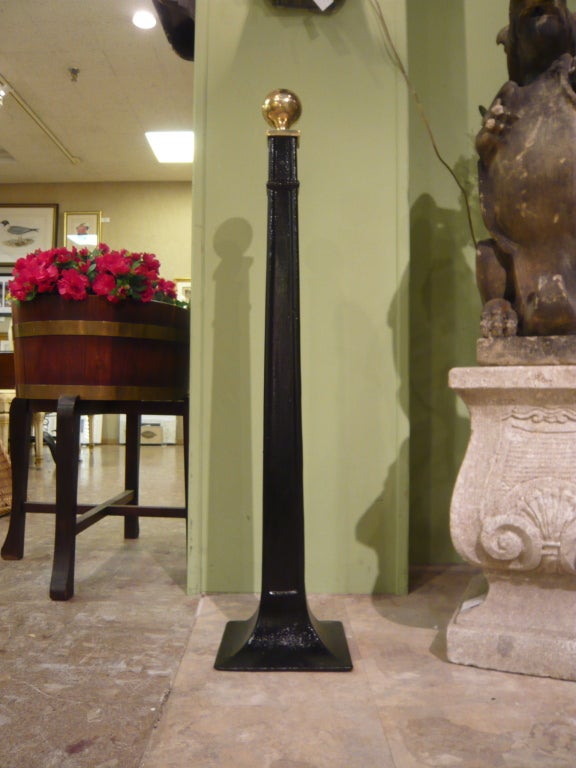 Pair of Cast Iron and Brass Stanchions at 1stDibs | iron stanchions