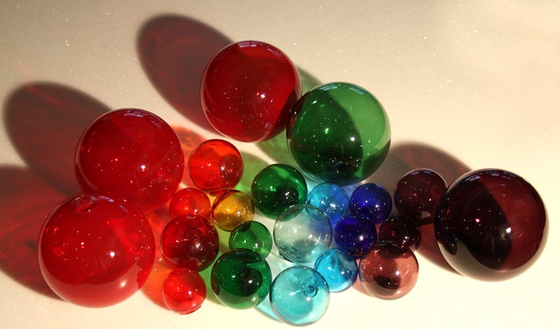 Set of 22 Blenko decorative glass balls at 1stDibs