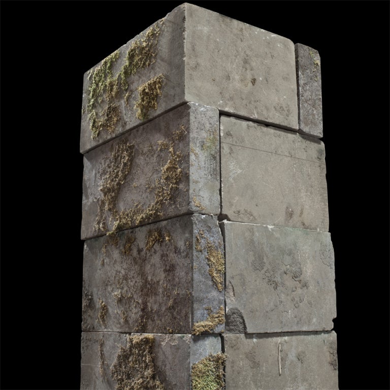 Pair of Stone Gate Piers at 1stDibs | stone gate pillars