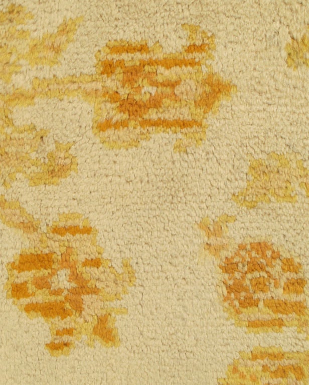 Antique Spanish European Carpet with Pineapple Design in Gold, Cream ...