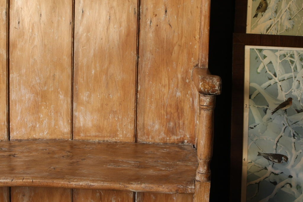 High Back Curved Wooden Bench For Sale at 1stDibs | curved high back bench