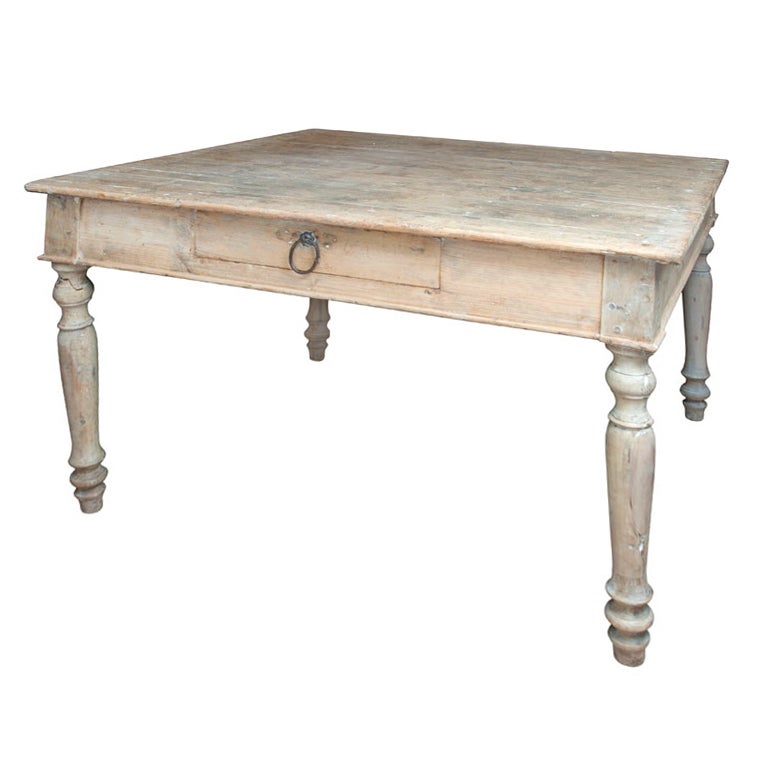 White Pine Square Table at 1stDibs | square pine table