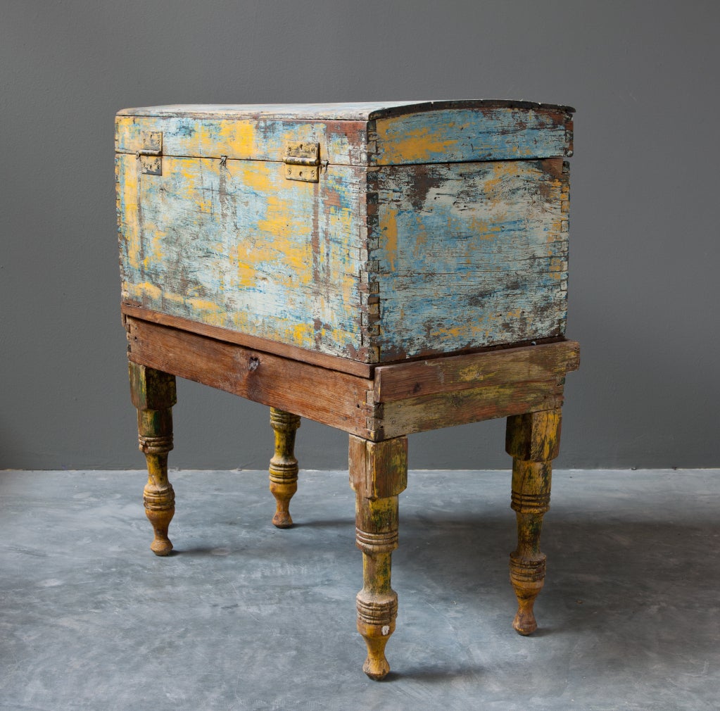 19th Century Blanket Chest and Stand at 1stDibs