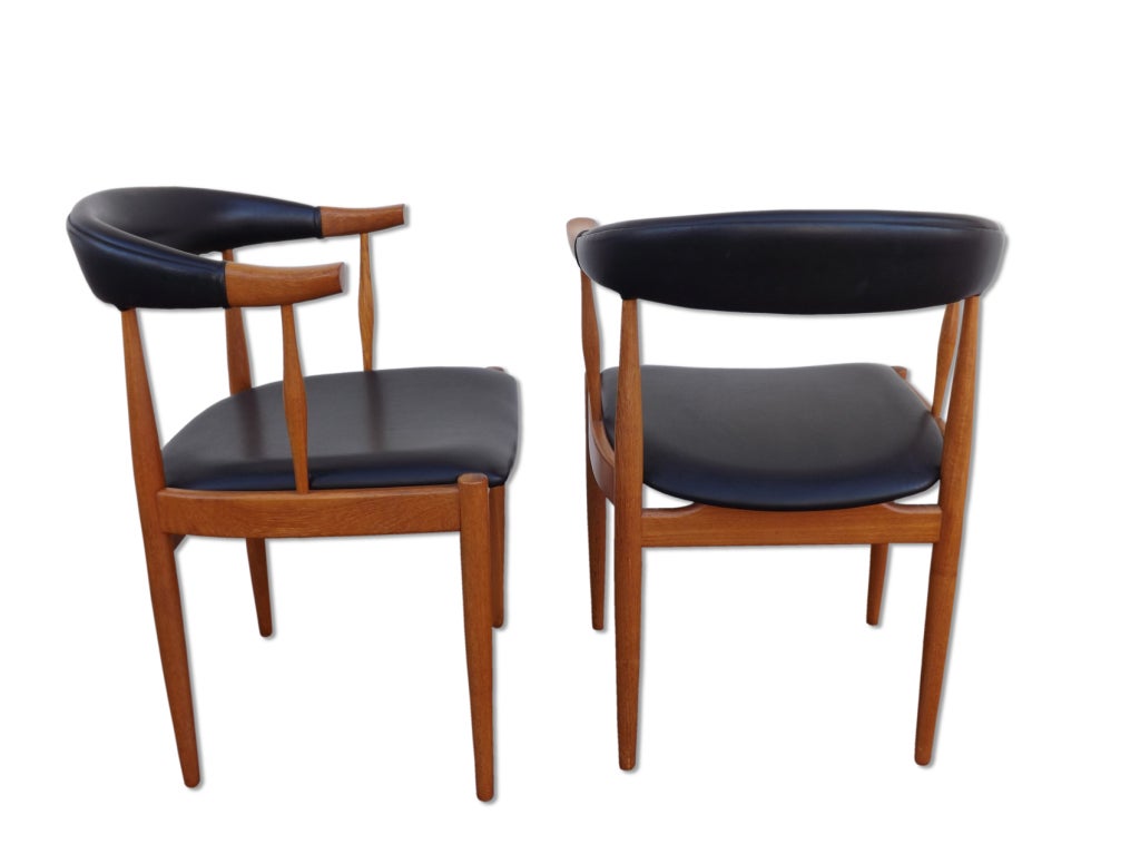 Set of Six Danish Modern Arm Chairs at 1stDibs