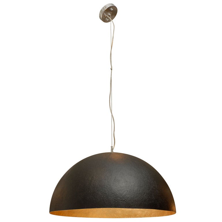 Matte Black Dome Pendant at 1stDibs | matte black dome pendant light
