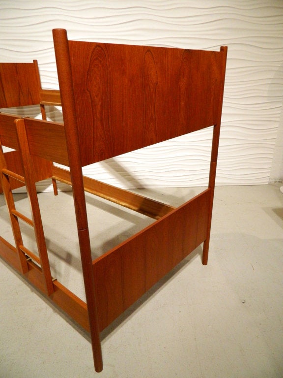 Westnofa Twin Teak Bunk Beds at 1stDibs | 1980s bunk beds, mid century ...