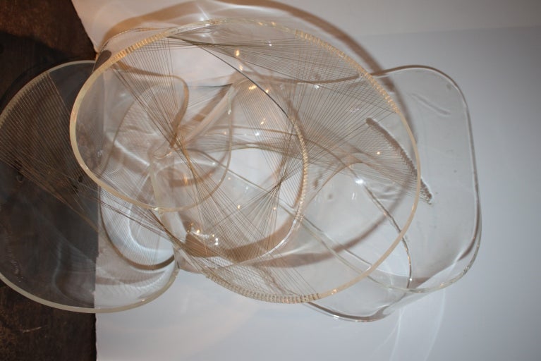 Rare Raider Nelson Biomorphic Lucite and string sculpture 1969 at 1stDibs