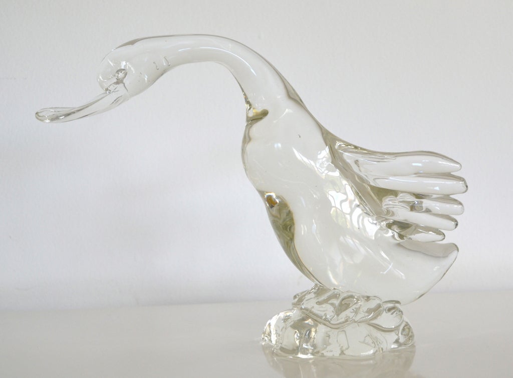 Italian Blown Glass Goose at 1stDibs