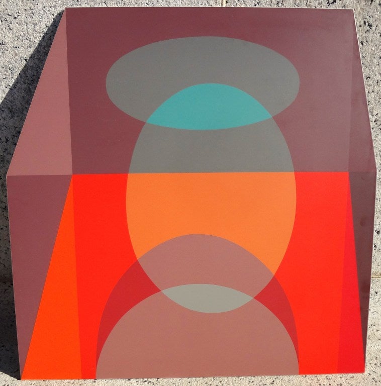 Ben Cunningham Op Art Silkscreen Diptych, 1970 at 1stDibs | ben ...