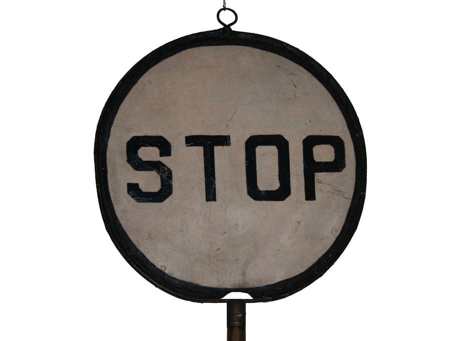 1920s Stop Sign at 1stDibs