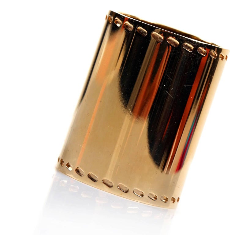 Hermès Gold Tone Scarf Ring at 1stDibs