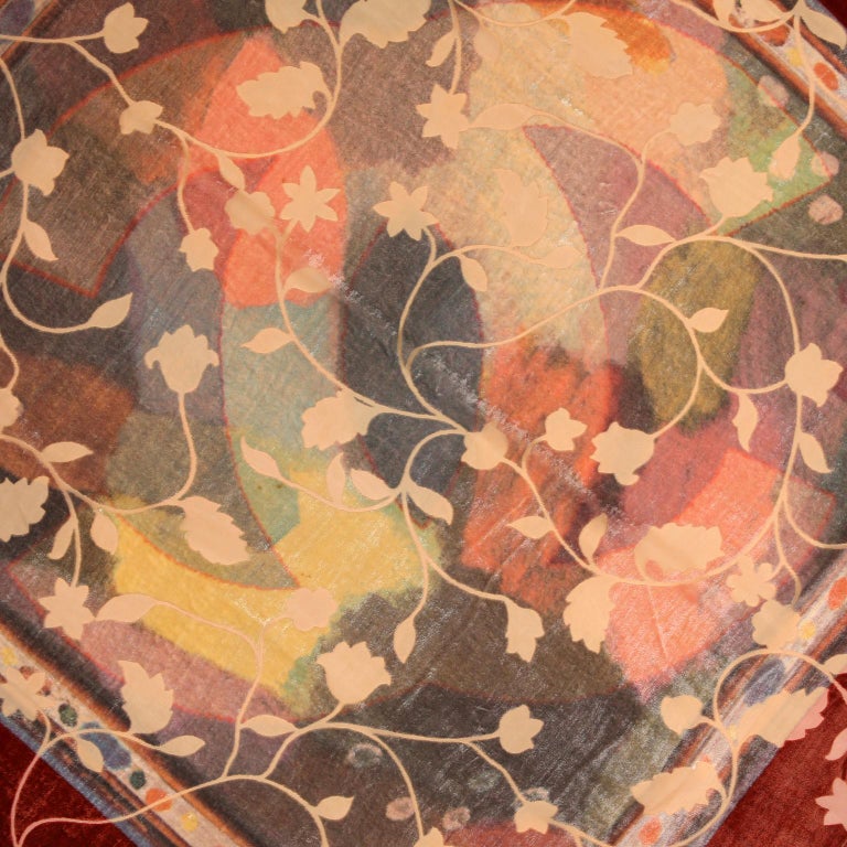 Chanel Velvet Floral Multicolor Laser Cut Scarf at 1stDibs | chanel ...