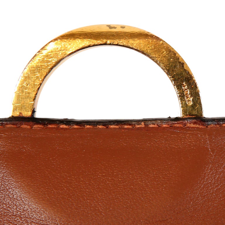 Hermès Brick Box Calf Vintage Handbag at 1stDibs