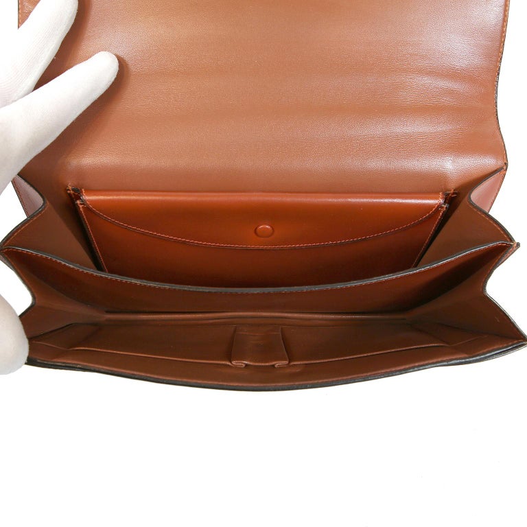 Hermès Brick Box Calf Vintage Handbag at 1stDibs