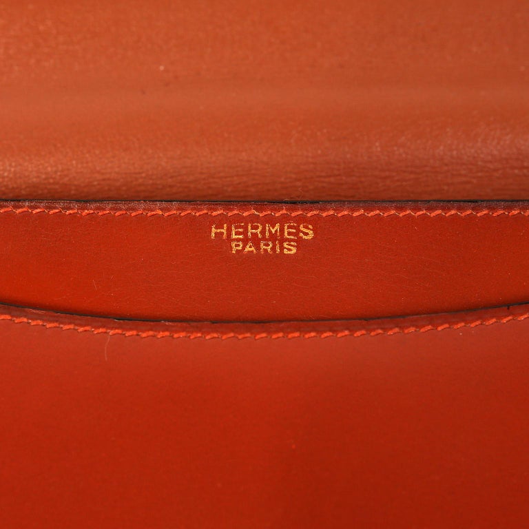 Hermès Brick Box Calf Vintage Handbag at 1stDibs