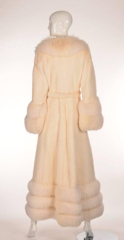 Vintage Snow White Mink and Angora Rabbit Fur Coat at 1stDibs | angora ...