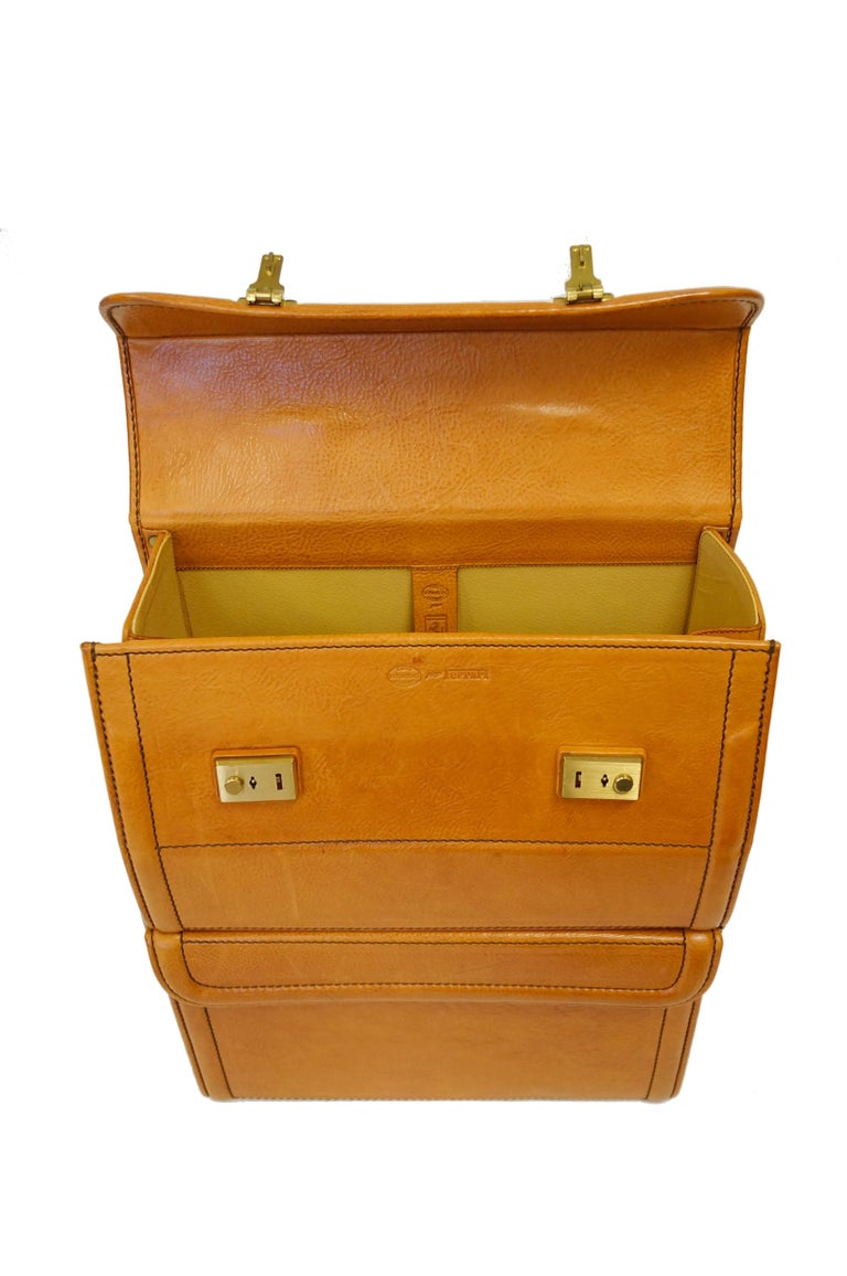 Rare 1990s Schedoni for Ferrari 348 355 Tan Italian Leather Console ...