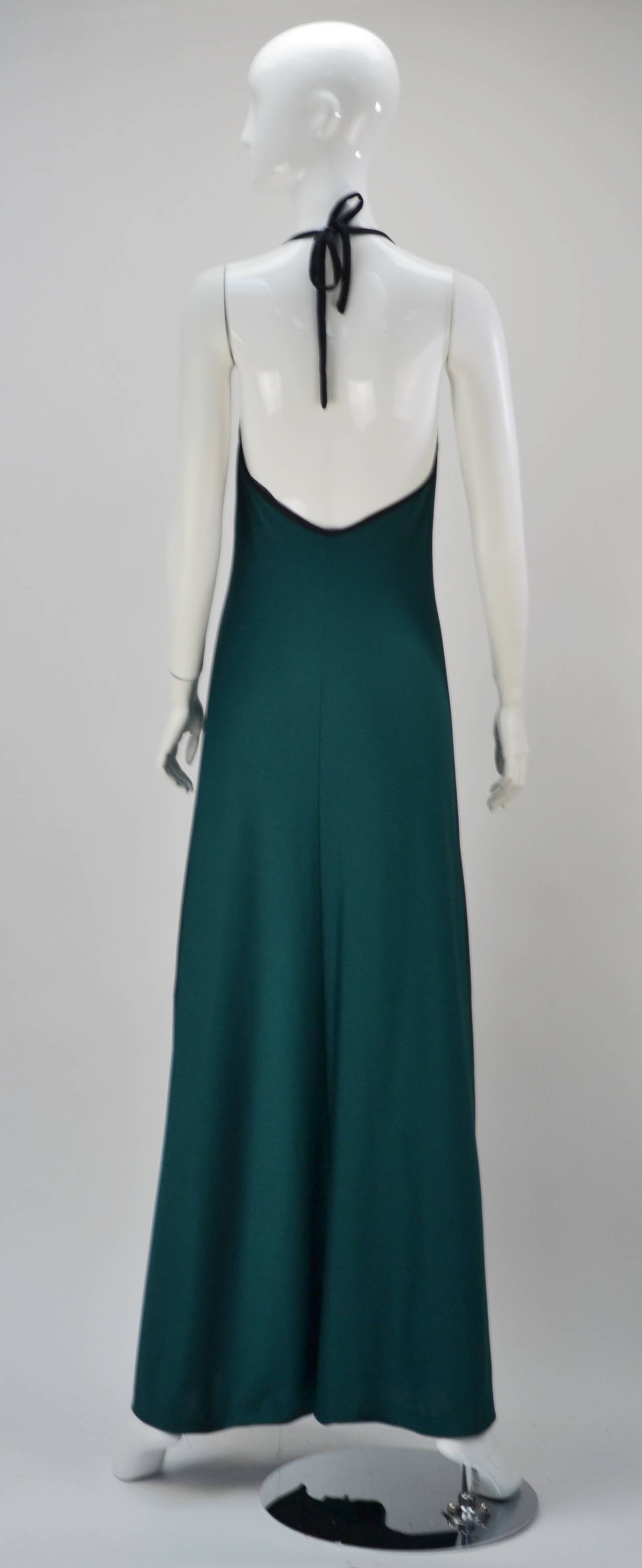 1970s Joy Stevens California Halter Maxi at 1stDibs