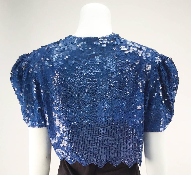Blue Sequin Bolero, Mid 20th Century at 1stDibs