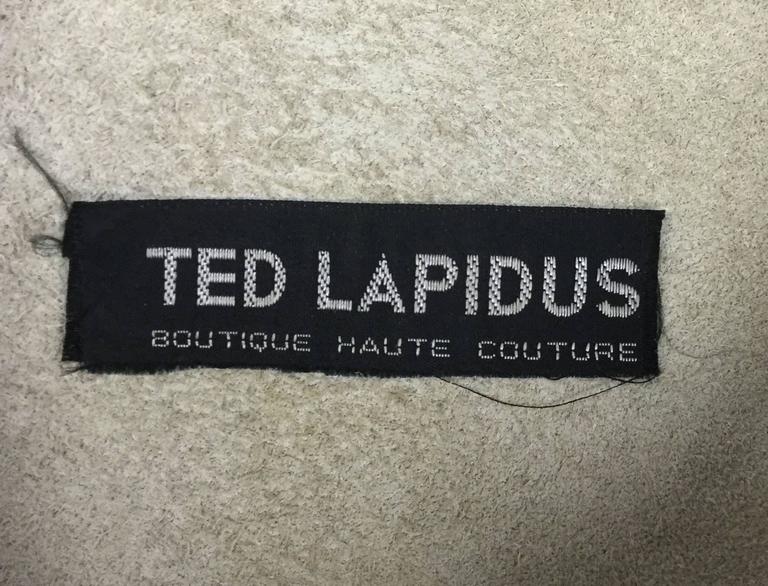 1960s Ted Lapidus Bone White Leather Hat For Sale at 1stDibs