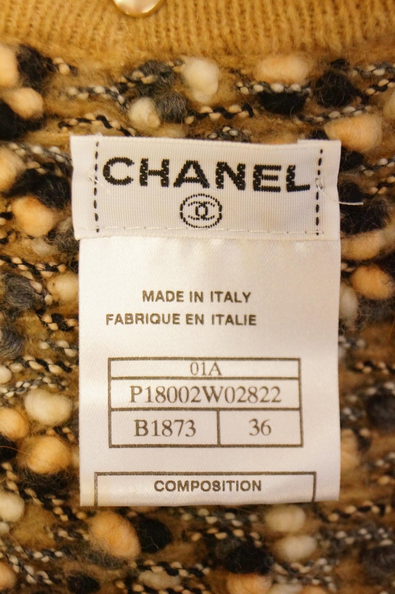 Statement Chanel Logo Knit Vest Cardigan at 1stDibs