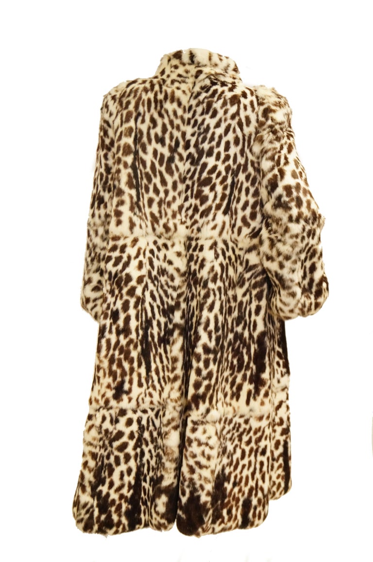 1980s Supple Brazilian Leopard Print Rabbit Fur Coat by Polo Norte at ...