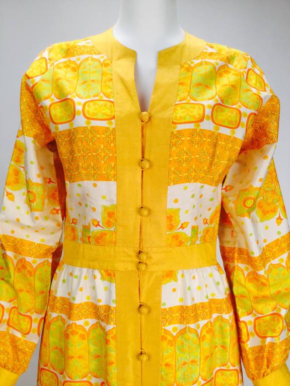 Jim Thompson Golden Yellow Thai Silk Dress, 1960s at 1stDibs | yellow ...