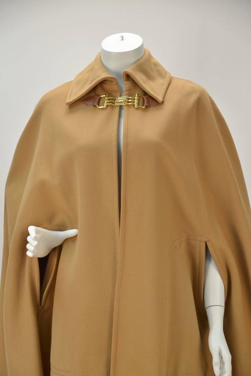 1970s Classic Celine Tan Wool Cape at 1stDibs | celine cape, tan cape ...