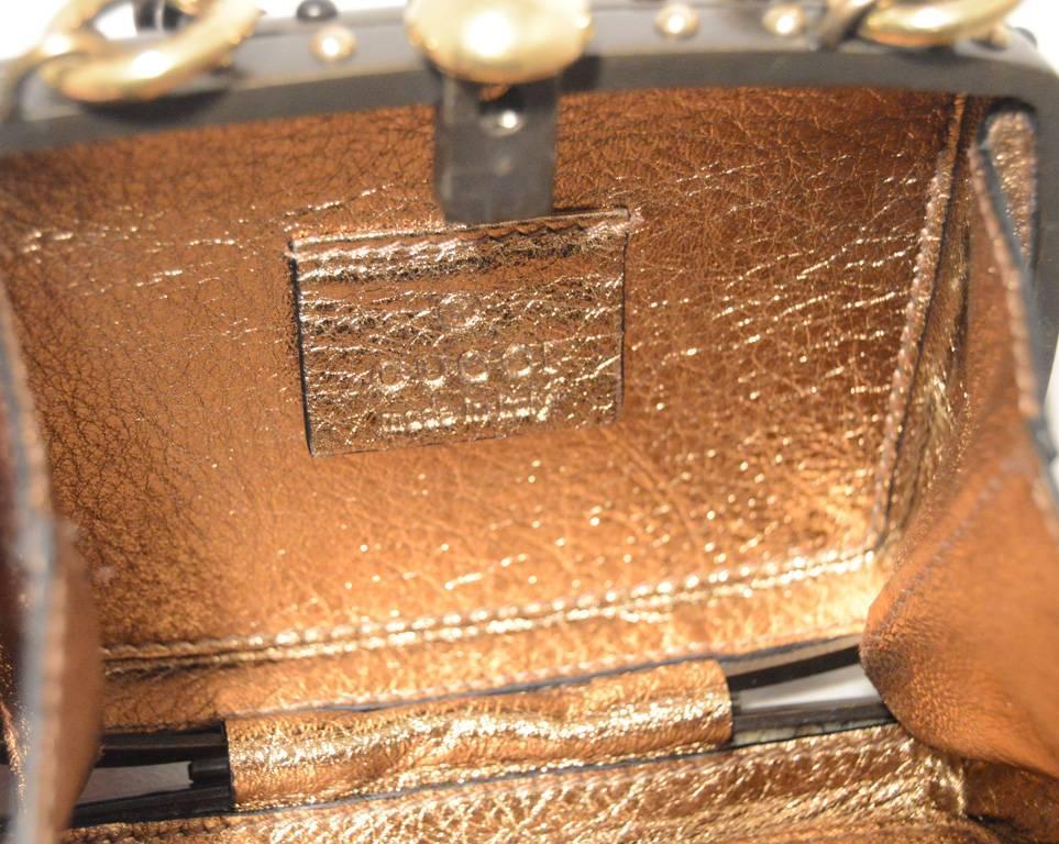Gucci Studded Gunmetal Knights Armor Heart Box Handbag RUNWAY For Sale ...