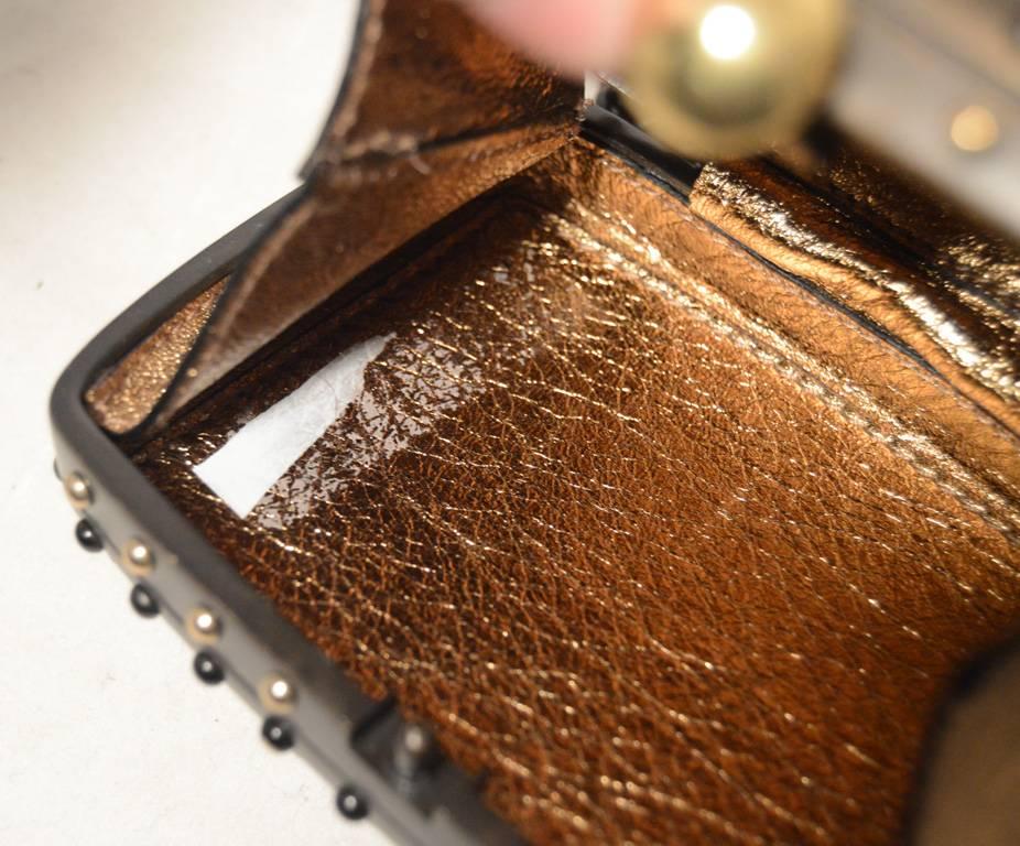 Gucci Studded Gunmetal Knights Armor Heart Box Handbag RUNWAY For Sale ...