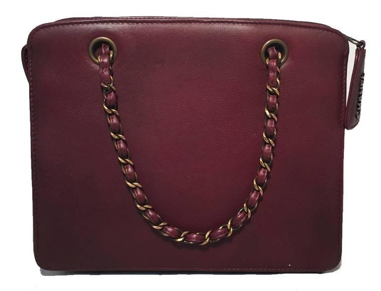 Chanel Maroon Leather Handbag For Sale at 1stDibs | chanel maroon bag