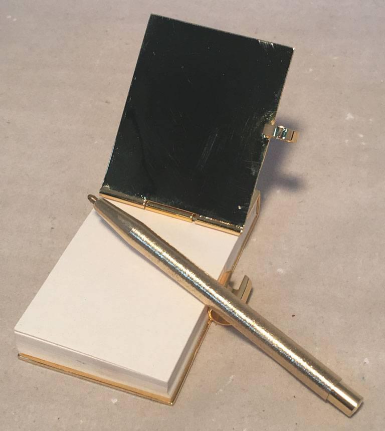 Judith Leiber Vintage Gold and Swarovski Crystal Mini Notepad For Sale ...
