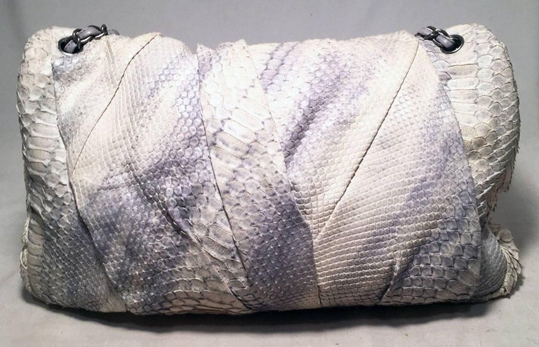 Chanel Rare Natural Snakeskin Python XL Classic Flap Shoulder Bag For ...