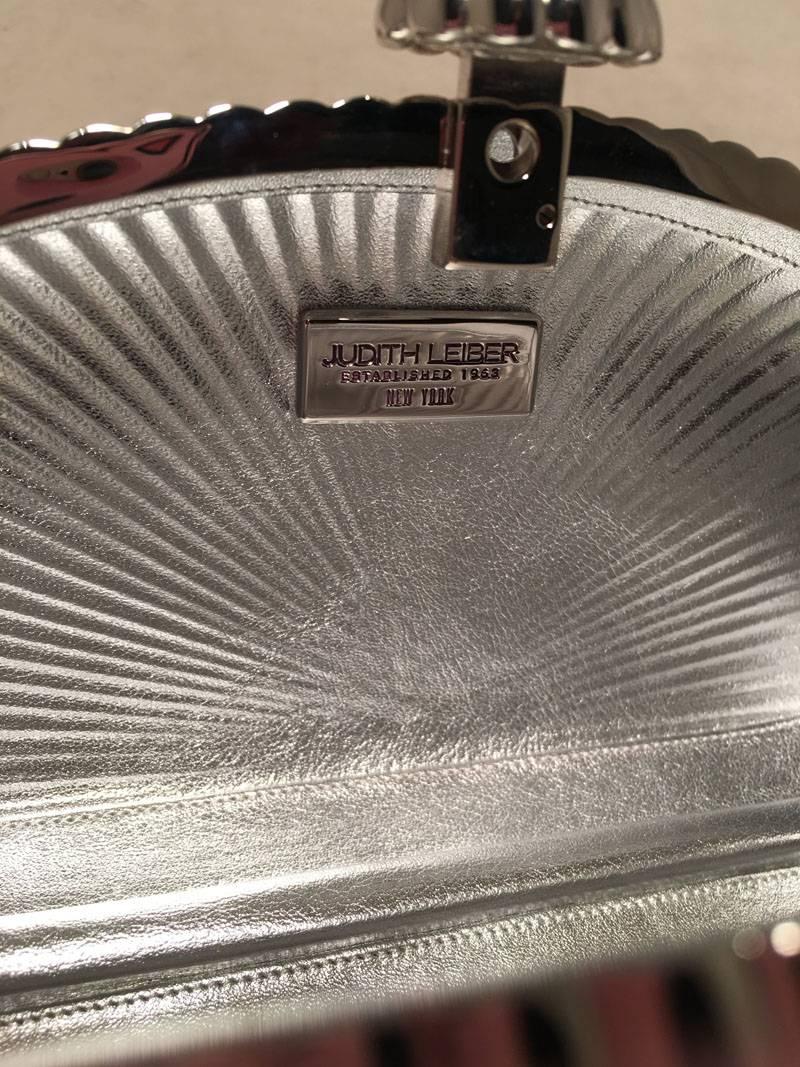 Judith Leiber Silver Metal Shell Evening Bag Clutch For Sale at 1stDibs ...