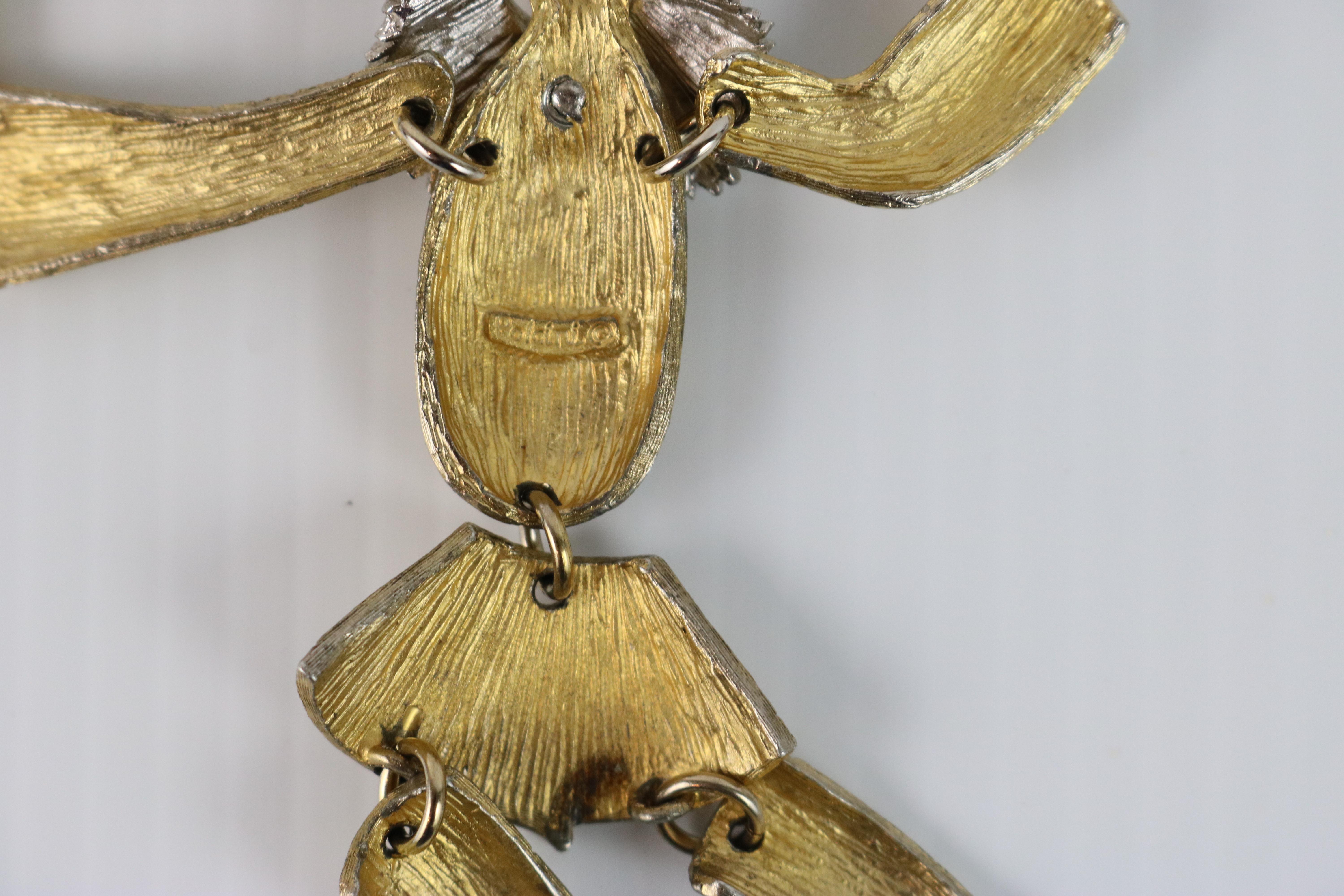 Vintage Polcini Articulated Harlequin Dancer Necklace- circa 1960 ...