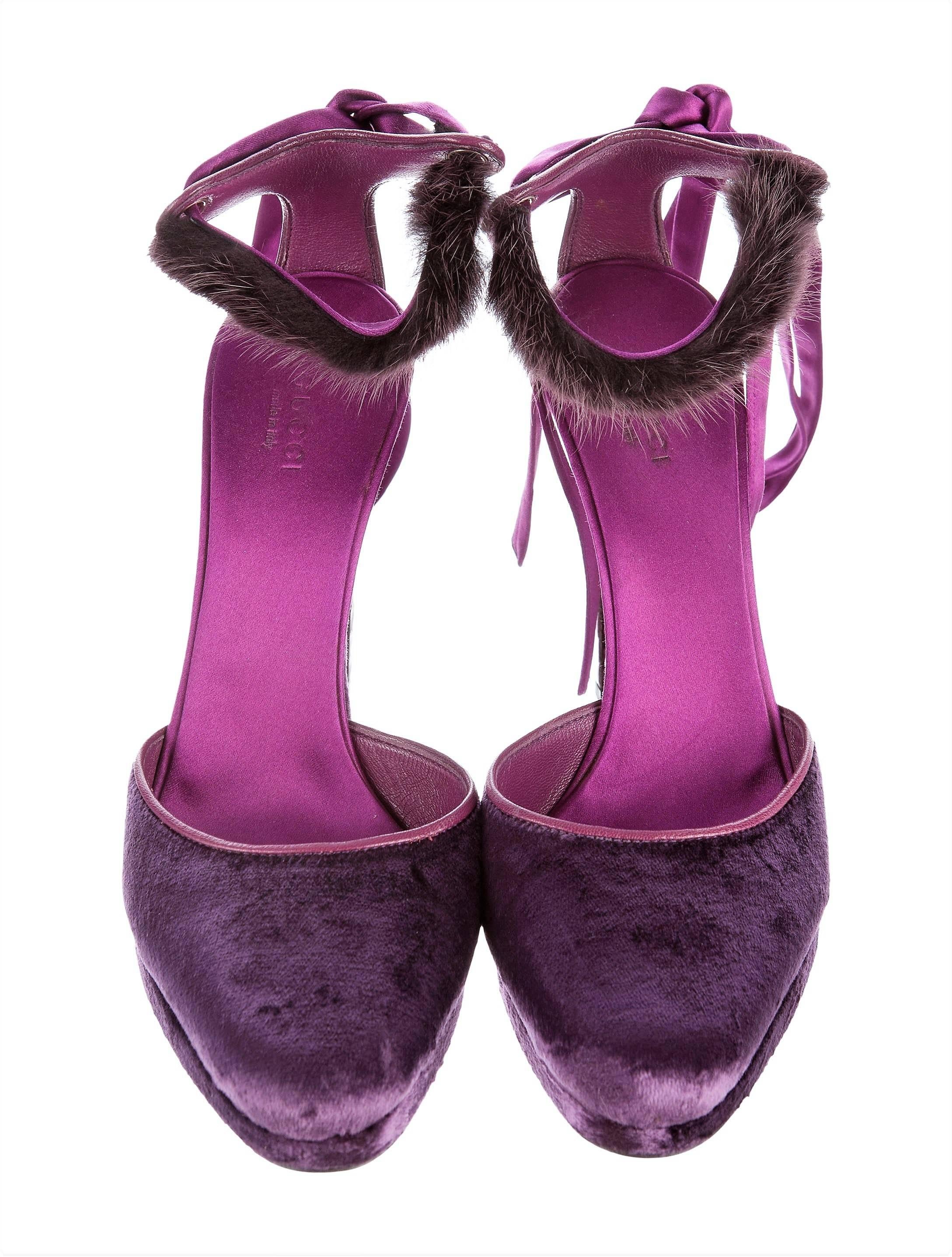 New Tom Ford For Gucci Mink Python Velvet Satin Final Collection Heels ...