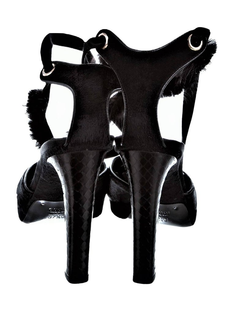 New Tom Ford For Gucci Mink Python Velvet Satin Final Collection Heels ...