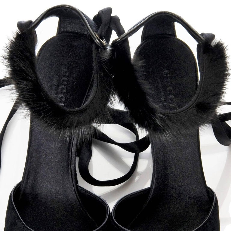 New Tom Ford For Gucci Mink Python Velvet Satin Final Collection Heels Sz 75 At 1stdibs Tom