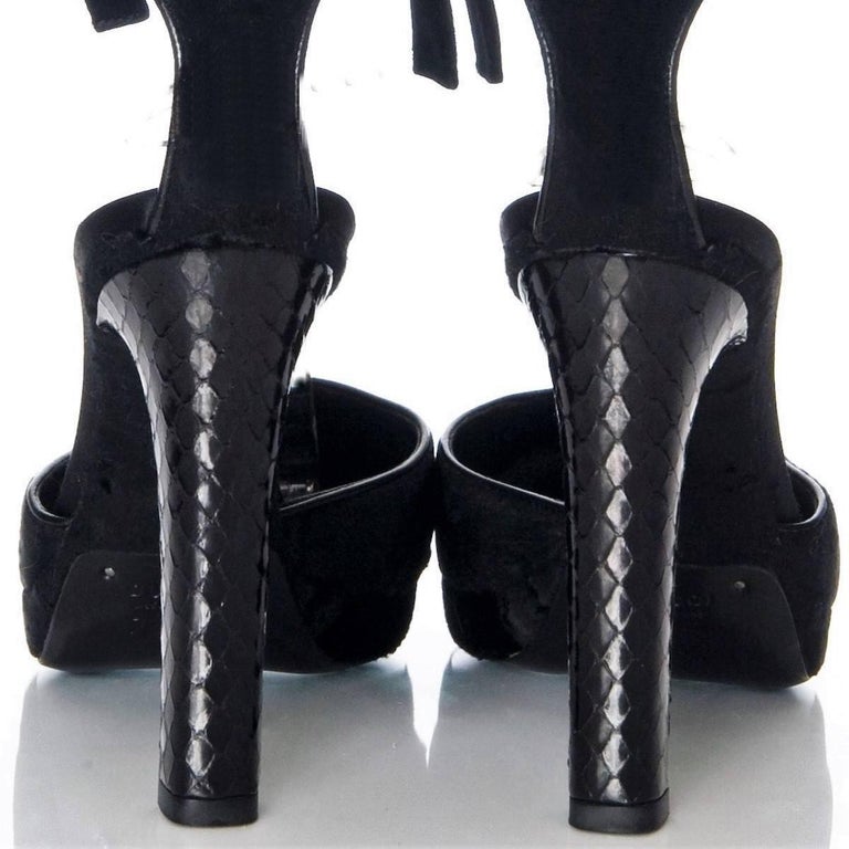 New Tom Ford For Gucci Mink Python Velvet Satin Final Collection Heels ...