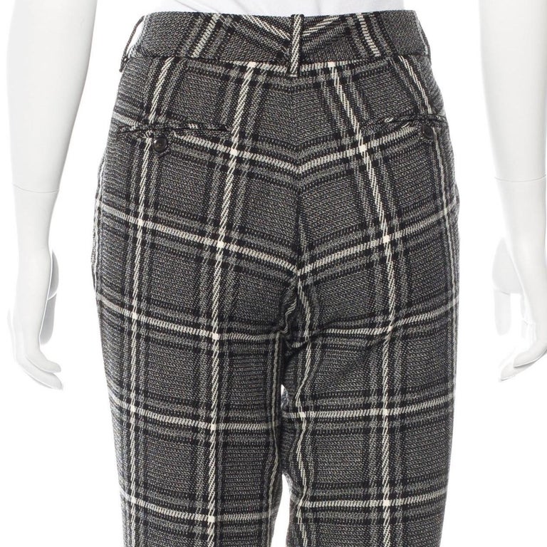 New Gucci Runway Wool Plaid Pants Slacks Sz 44 at 1stDibs | plaid slacks