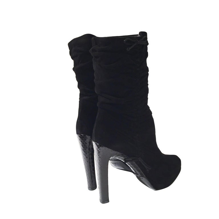 New Tom Ford For Gucci Final Collection Python Suede Boots Sz 11 For ...