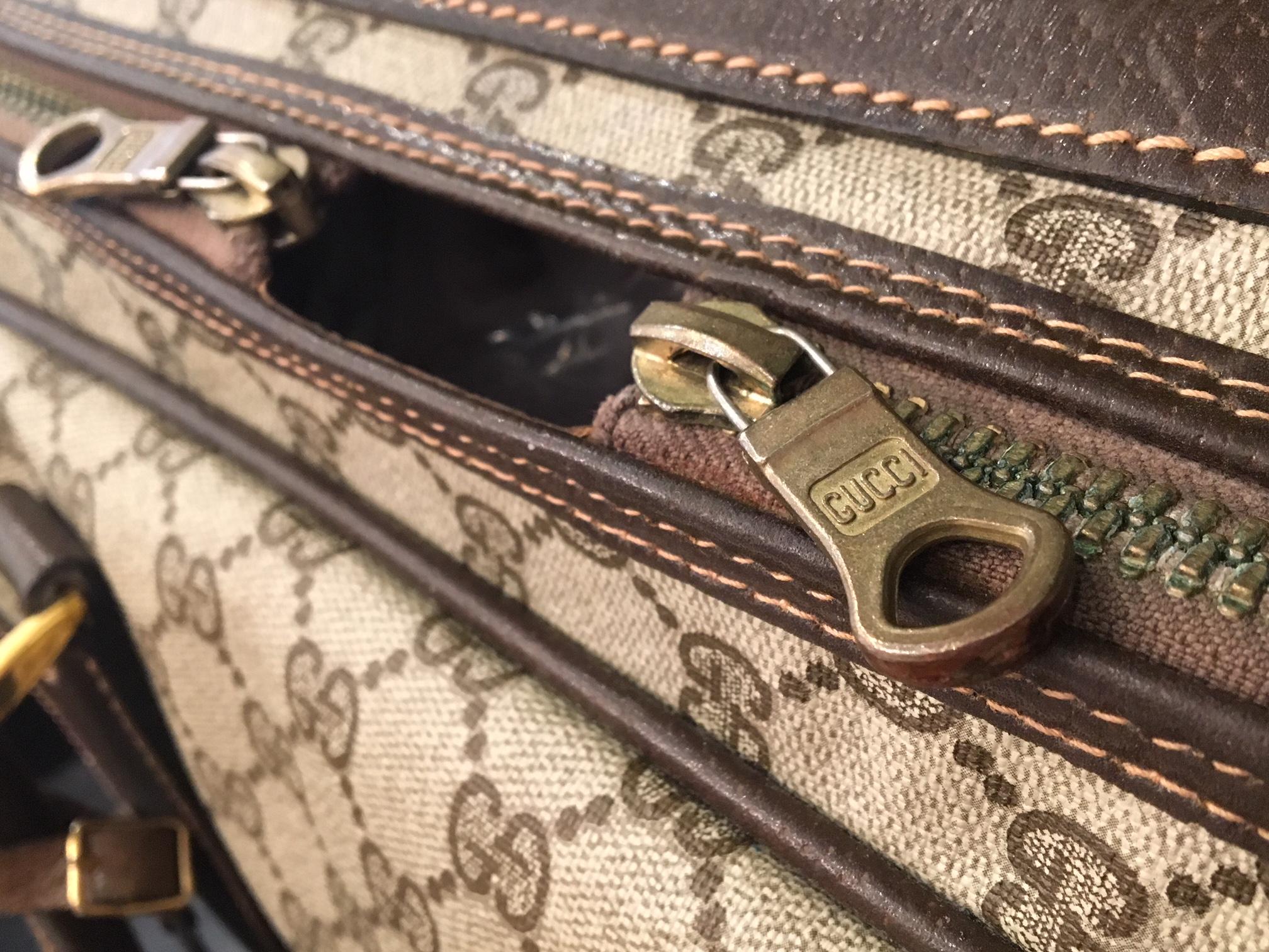 1980s Gucci Monogram "GG" Luggage Bag For Sale at 1stDibs | gucci 1980s ...