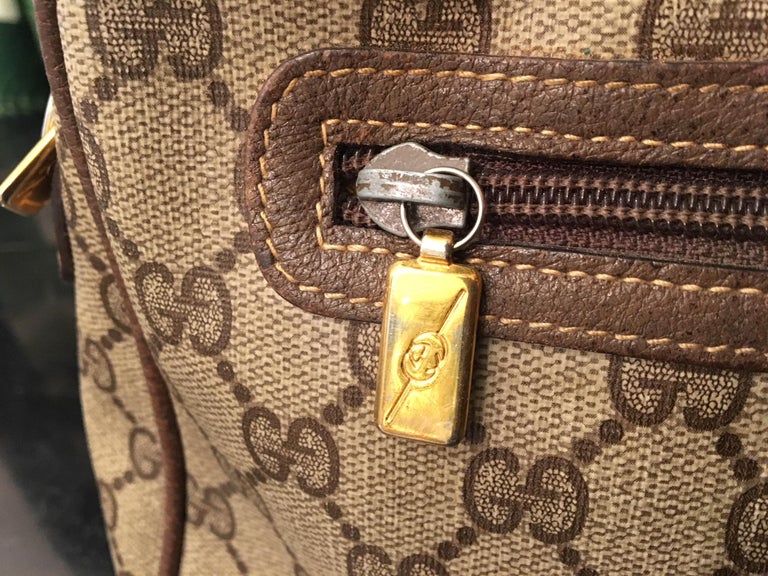 Vintage Signature "GG" Monogram Crossbody Handbag For Sale at 1stDibs