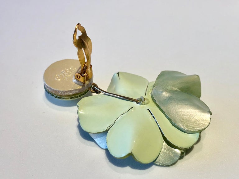 Oversized Flower Statement Earrings by Cilea Paris at 1stDibs