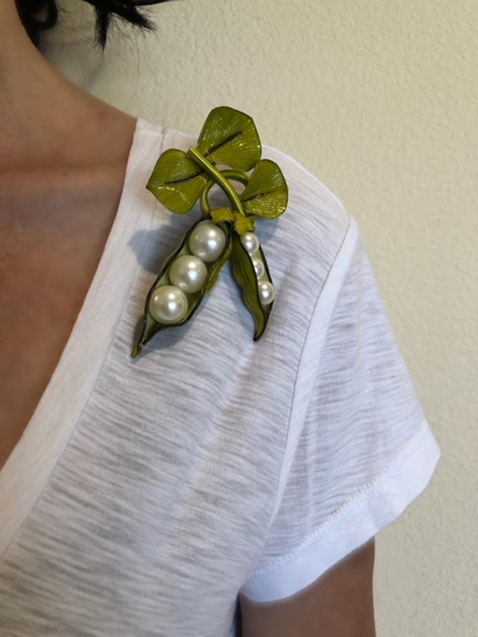 French Pea-pod Pin by Cilea Paris at 1stDibs | paris pod, pea pod in french